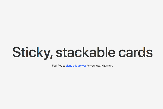 Sticky, stackable cards - Webflow